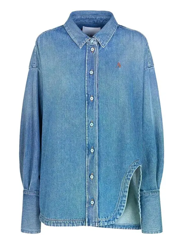 Attico Diana Denim Shirt - Blue