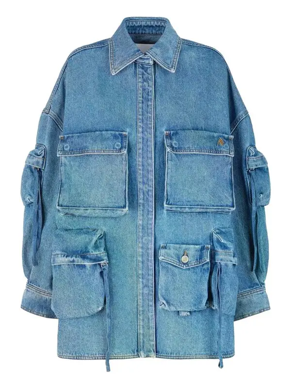Attico Fern Denim Coat - Blue