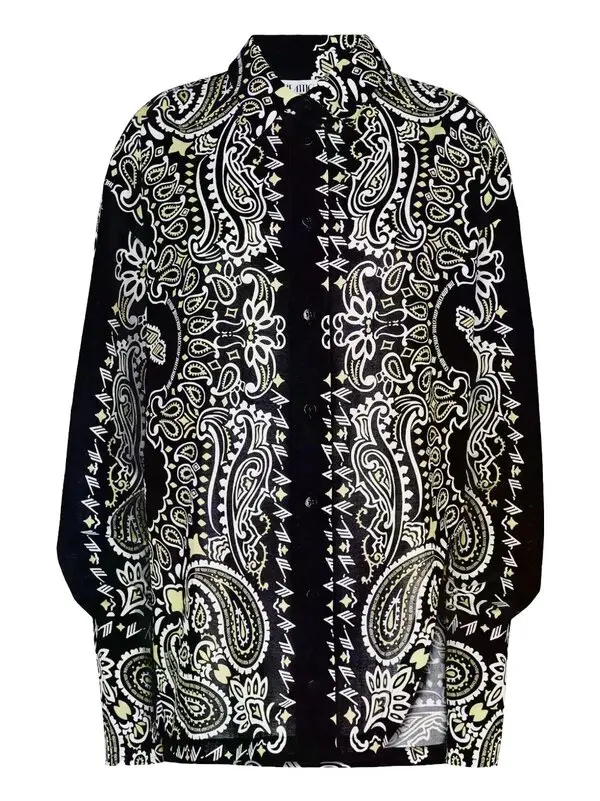 Attico Paisley-print Shirt - Black