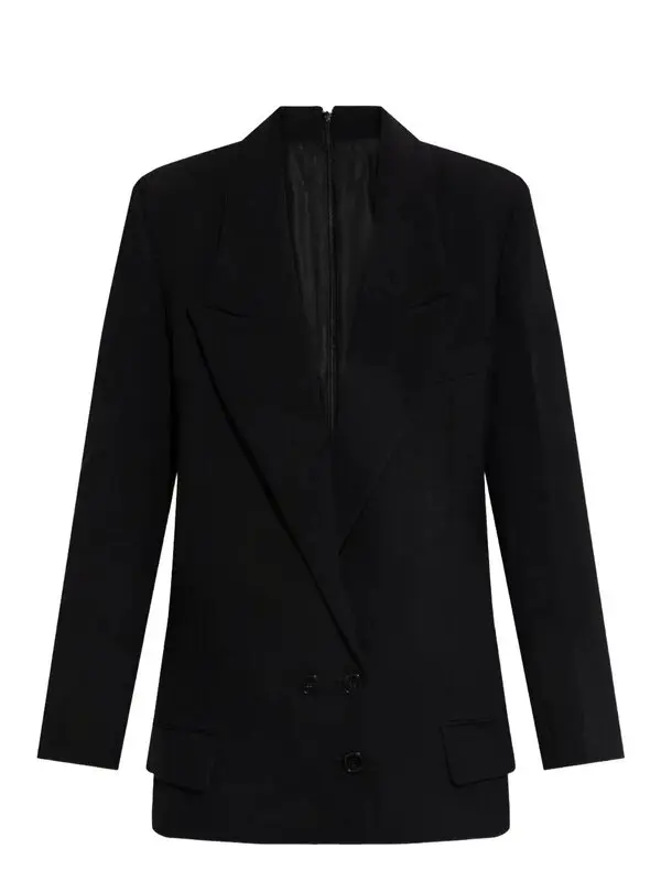 Victoria Beckham Double-breasted Peak-lapel Blazer - Black