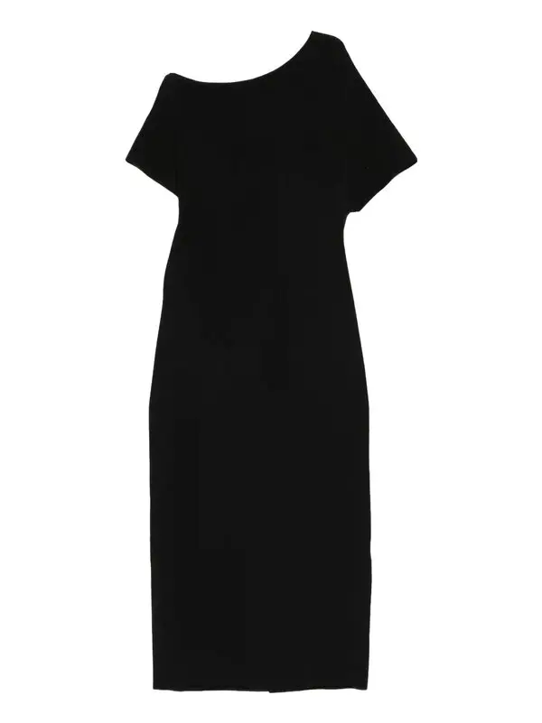 RÓHE Asymmetric Jersey Dress - Black