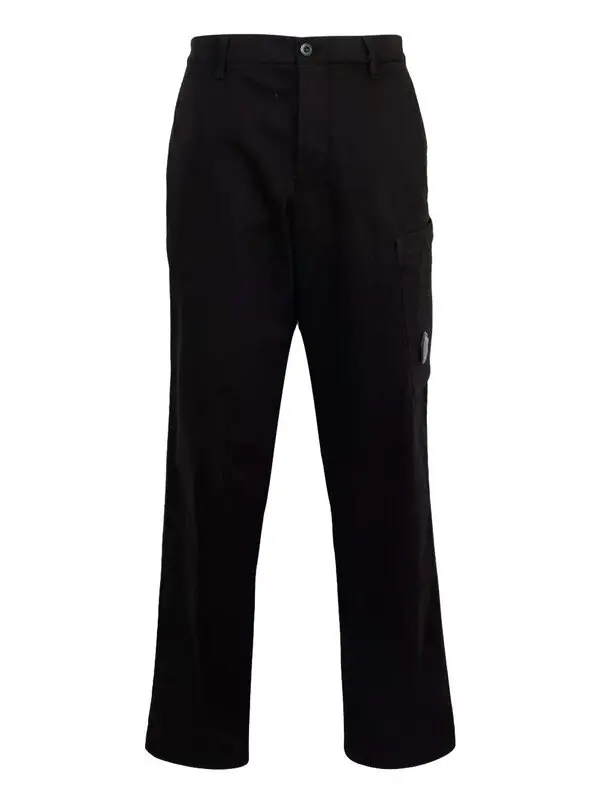 C.P. COMPANY Pocket-detail Straight-leg Trousers - Black