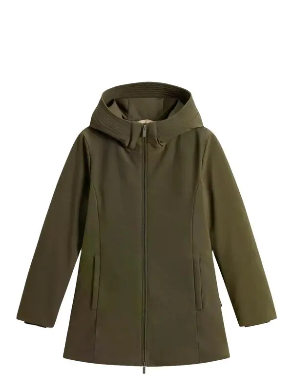Woolrich Hooded Zip-front Parka - Green