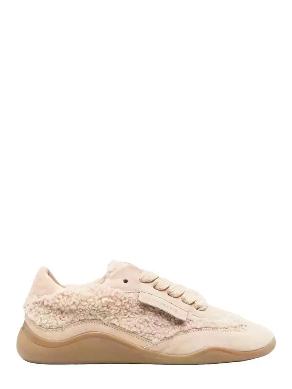 VIC MATIE Textured Lace-up Trainers - Neutrals