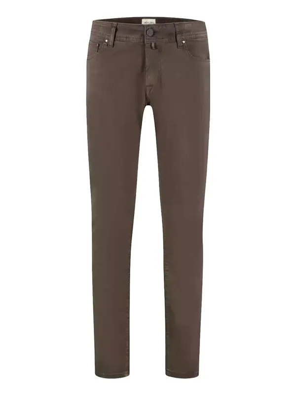 Jacob Cohen Logo-patch Trousers - Brown