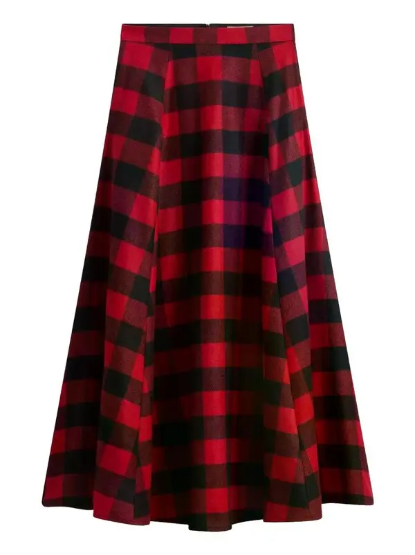 Woolrich Checked A-line Skirt - Red