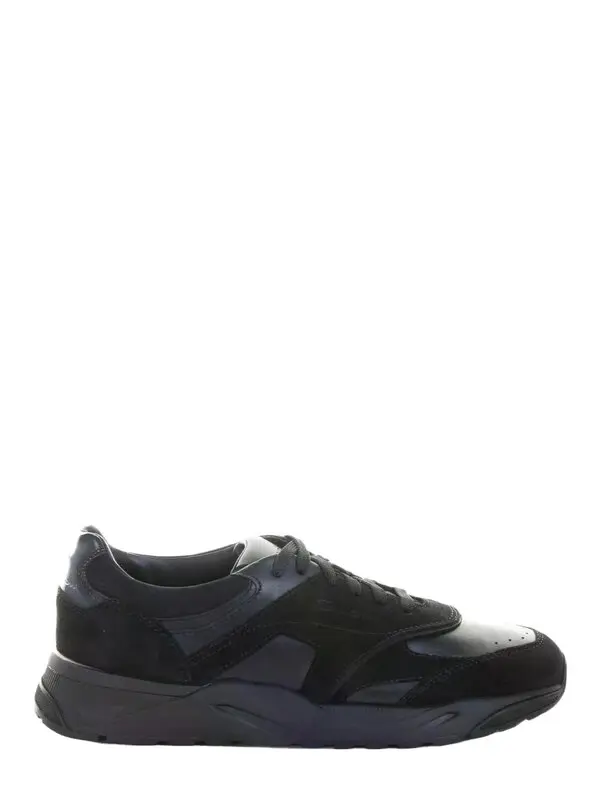 Santoni Leather Low-top Sneakers - Black
