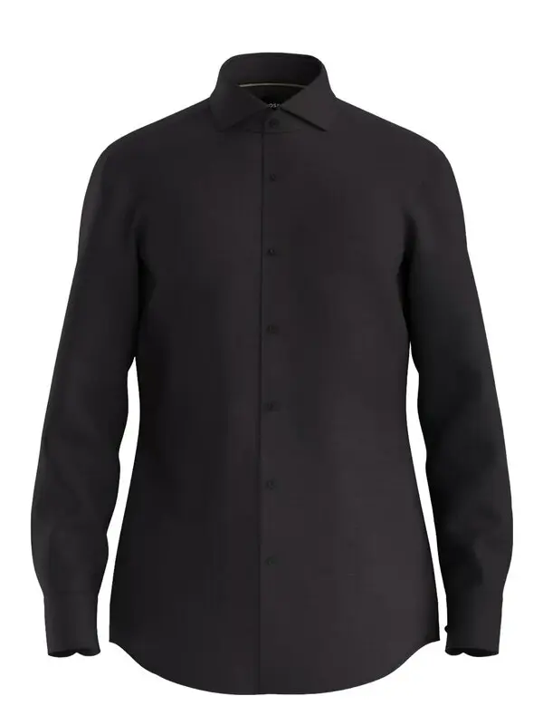BOSS Long-sleeve Button-fastening Shirt - Black