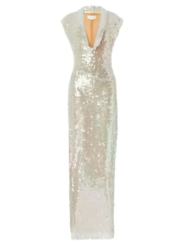 GENNY Sequin-embellished Gown - White