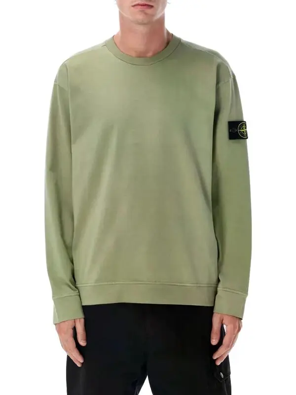 Stone Island Crew-neck Cotton Sweatshirt - Green