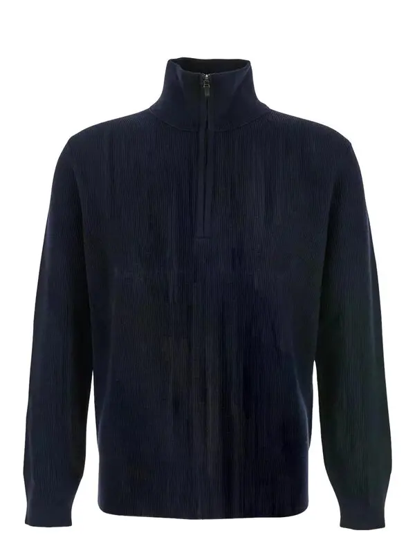 KANGRA Zip-up Jumper - Blue