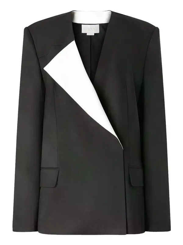 GENNY Contrasting-panel Blazer - Black