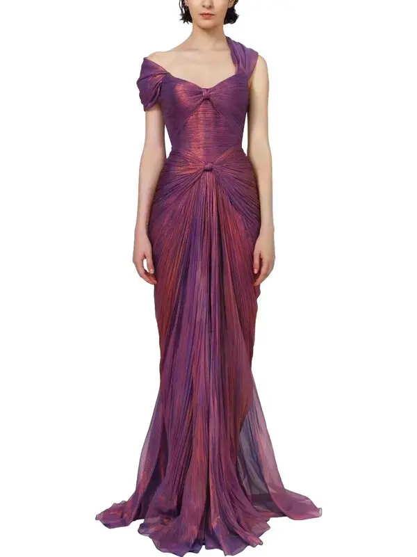 IRIS SERBAN Emilly Draped Dress - Purple