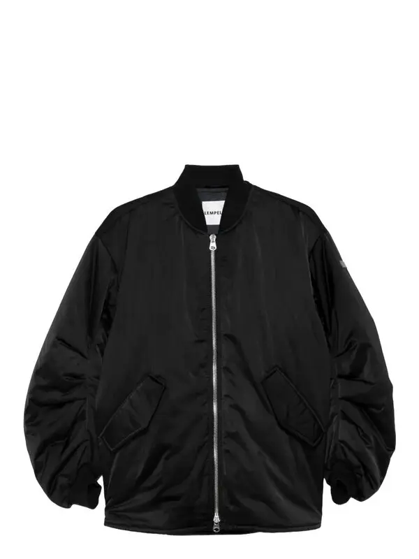 LEMPELIUS Puffed-sleeve Bomber Jacket - Black