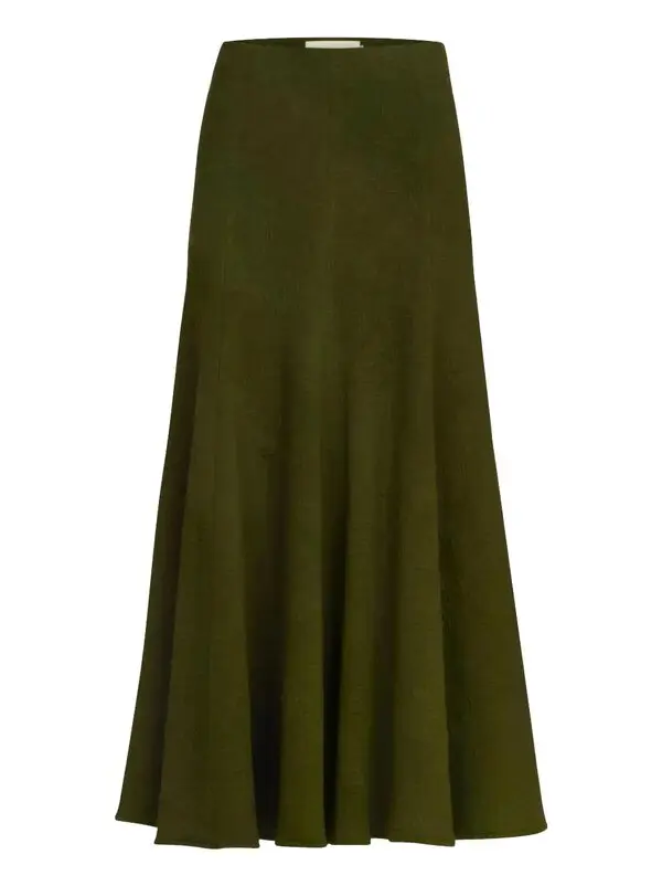 Silvia Tcherassi Gilda Flared Midi Skirt - Green