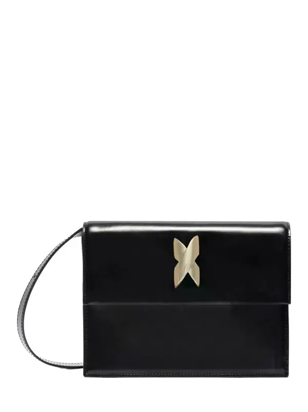 GENNY Flap-front Clutch Bag - Black