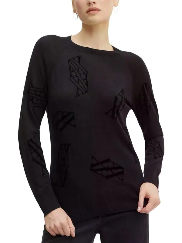Armani Exchange Logo-embellished Sweater - Black