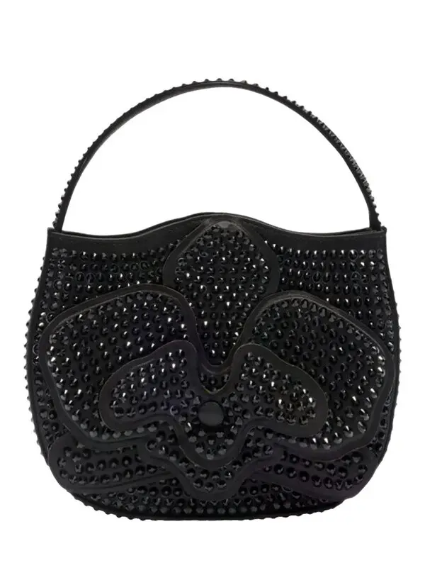 GENNY Mini Orchidea Crystal-embellished Tote - Black