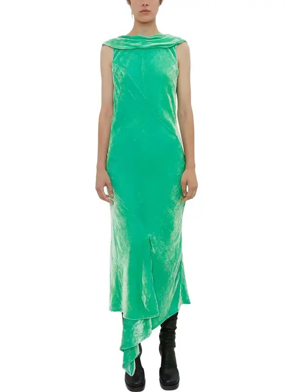 OLIVIER THEYSKENS Draped Asymmetric Dress - Green