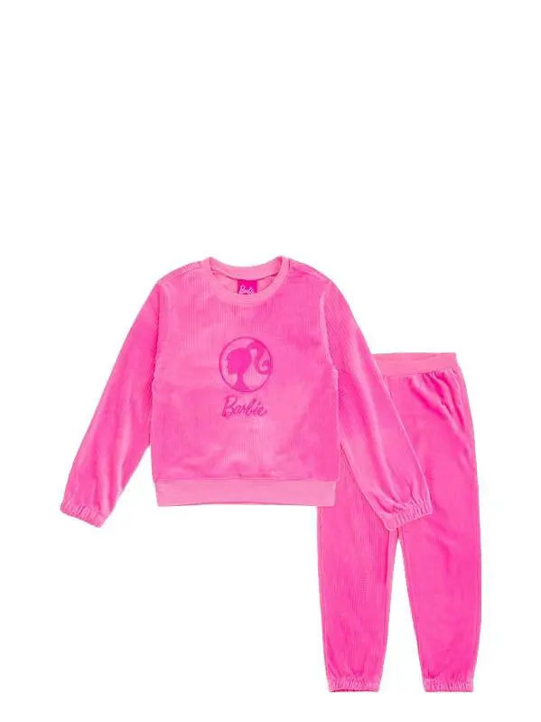 BARBIE Velour Sweatshirt And Pants Set - Pink
