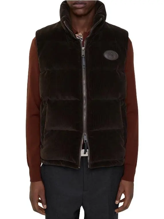 Burberry Corduroy Puffer Gilet - Clove Brown