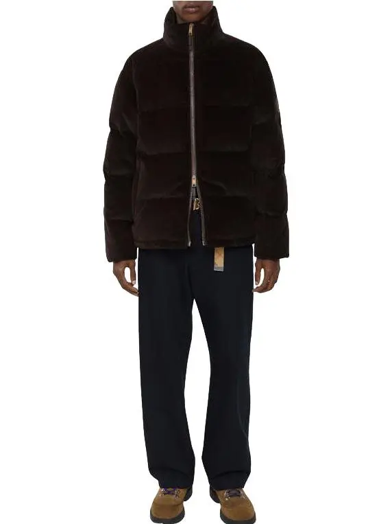 Burberry Corduroy Snowdon Puffer Jacket - Clove Brown
