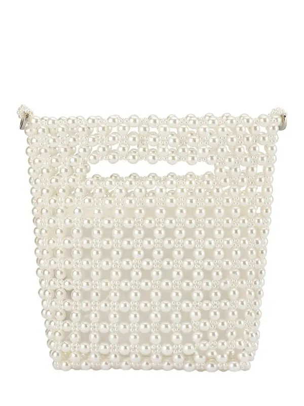 OLGA BERG Tilda Faux Handheld Bag - Pearl