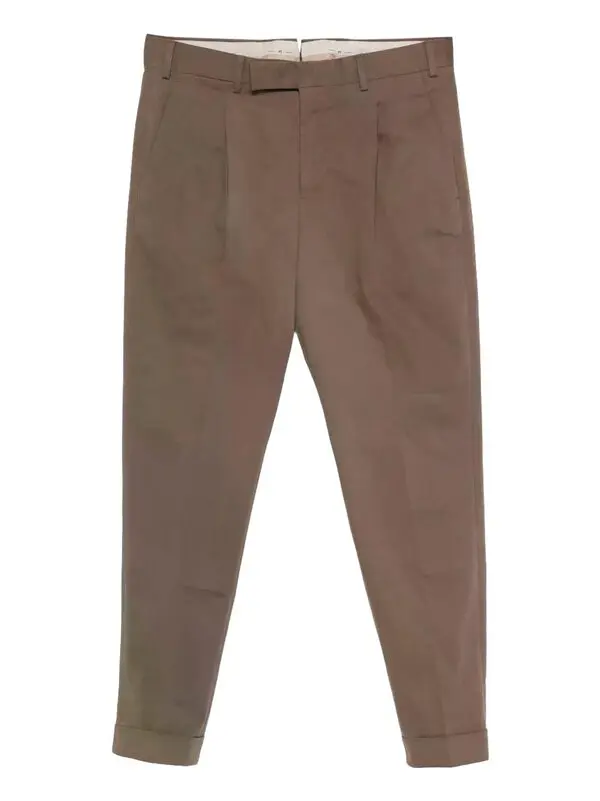 PT TORINO Pleated Cuffed Trousers - Neutrals