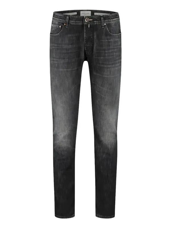 Jacob Cohen Faded-effect Slim-fit Jeans - Black
