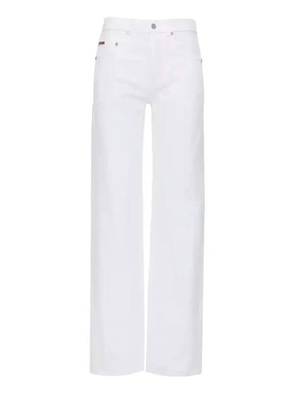NO44 Cotton Straight Leg Jeans - White
