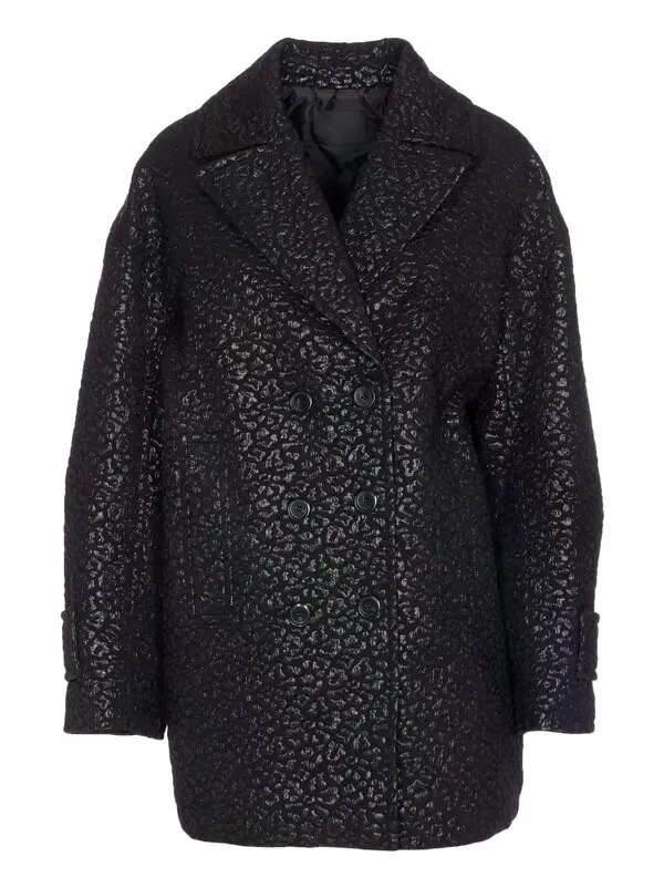 Pinko Double-breasted Coat - Black