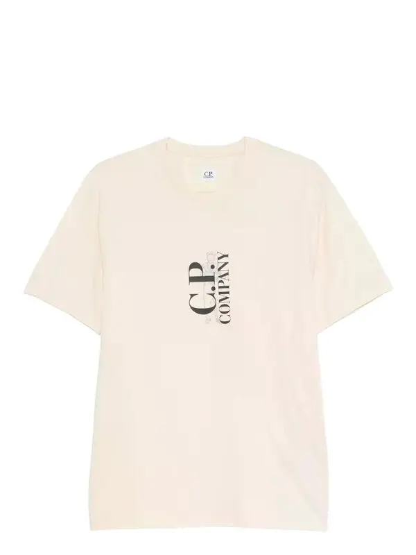 C.P. COMPANY Logo-print Crew-neck T-shirt - Neutrals