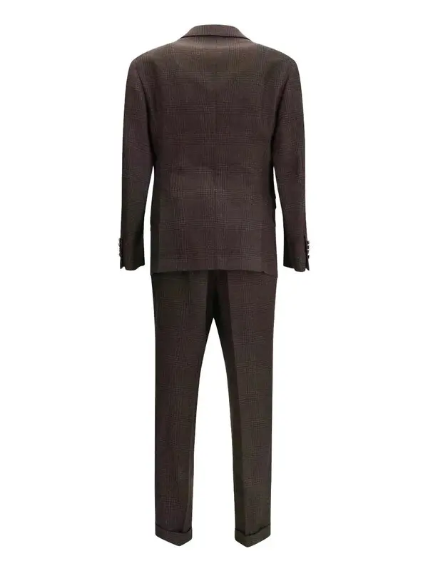 Brunello Cucinelli Check-pattern Suit - Brown