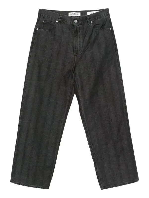 Our Legacy Coated Herringbone Jeans - Black