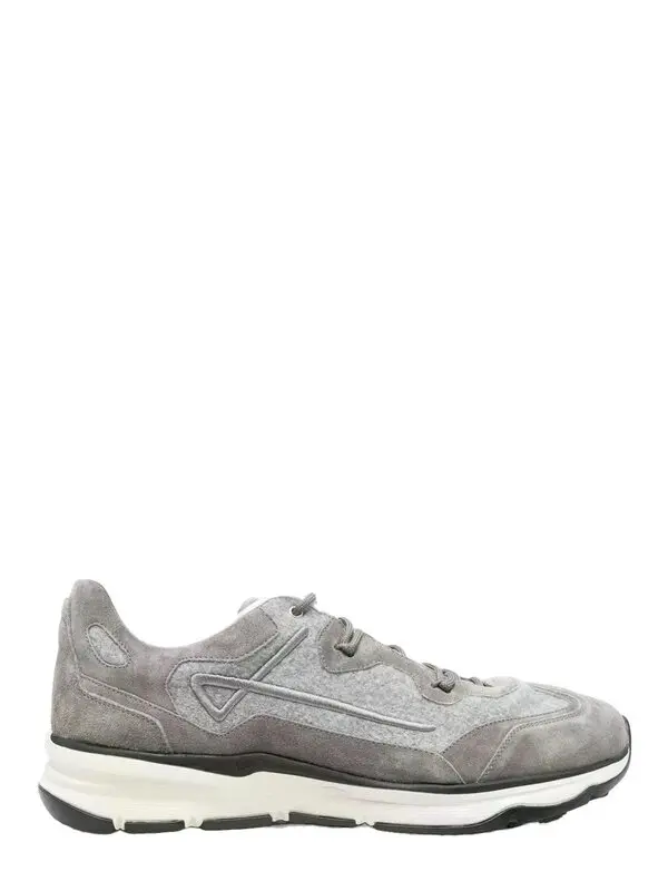 Herno Suede Panelled Sneakers - Grey
