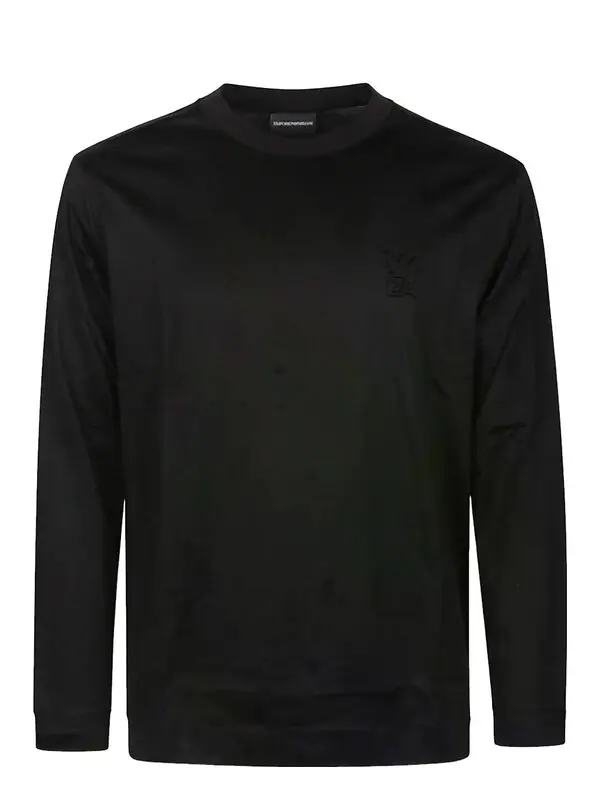 Emporio Armani Logo-detail Long-sleeve T-shirt - Black