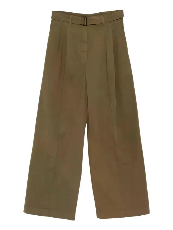 Christian Wijnants Pleated Belted Trousers - Green
