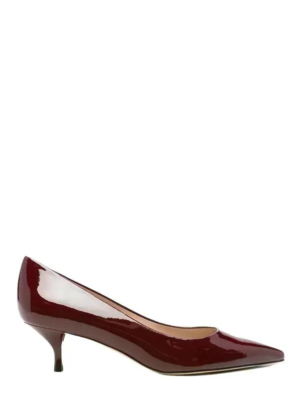 STUART WEITZMAN Pointed-toe Kitten Heel Pumps - Brown
