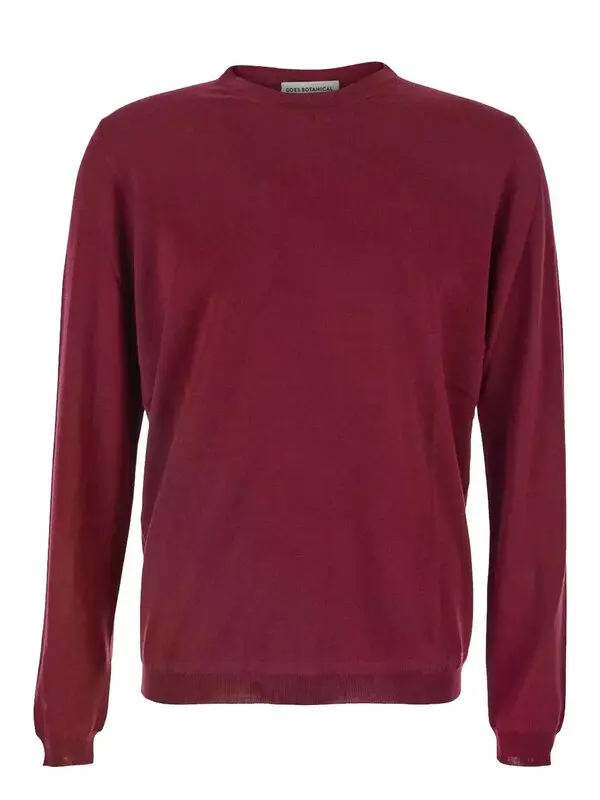 GOES BOTANICAL Crew-neck Wool Sweater - Red
