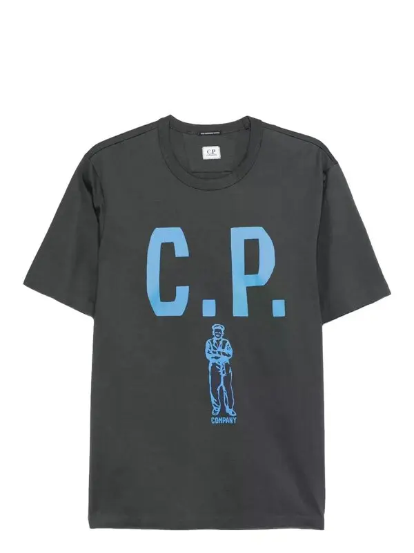 C.P. COMPANY Logo-print T-shirt - Grey