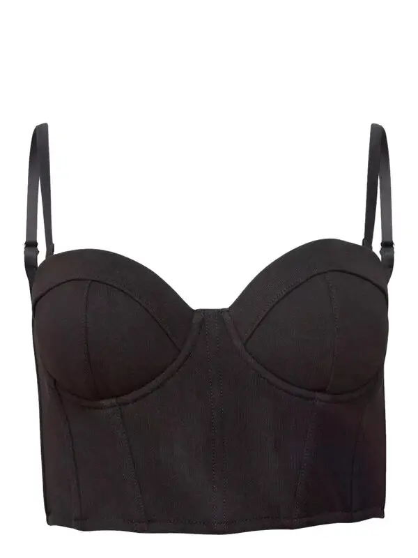 Fleur Du Mal Hamptons Bustier Top - Black