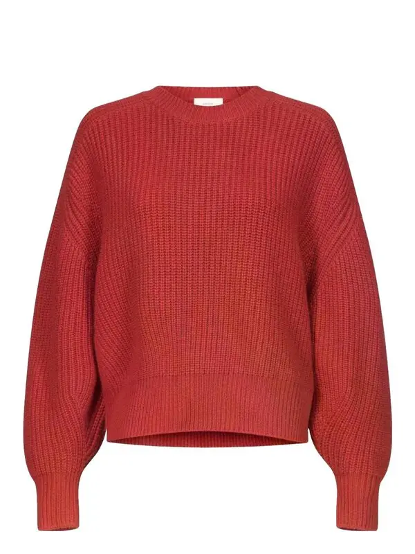 LOULOU Ribbed Drop-shoulder Sweater - Red