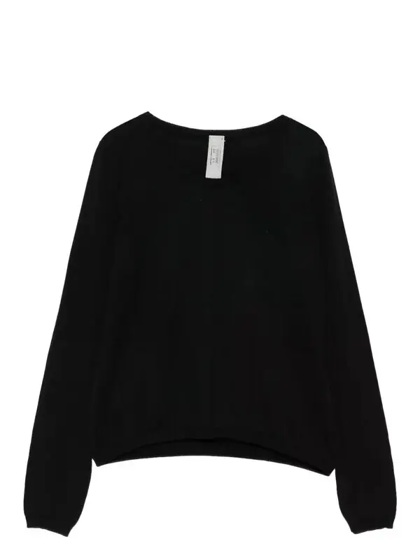 PRIVATE 0204 Round-neck Sweater - Black