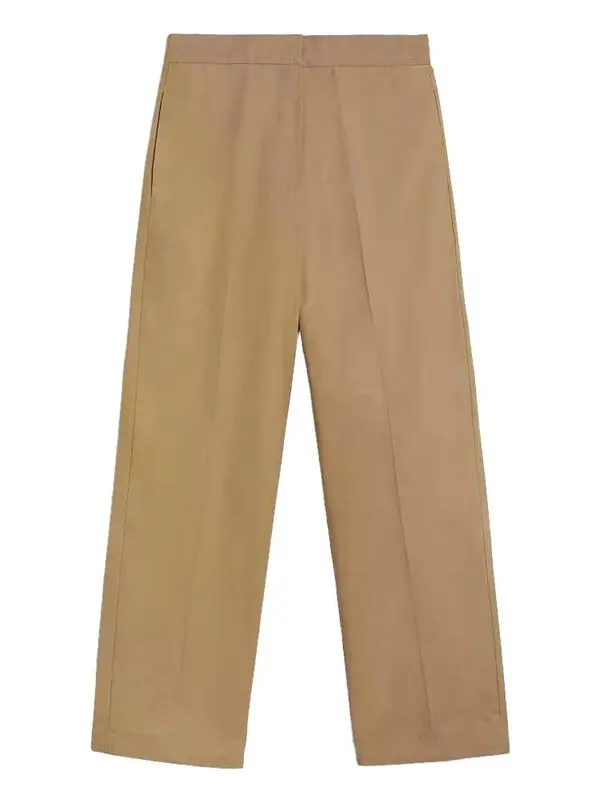 JIL SANDER Cotton Trousers - Neutrals