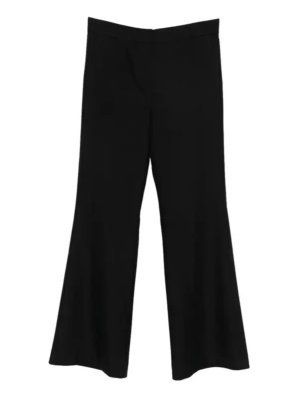 Kristensen Du Nord Flared Wool Trousers - Black
