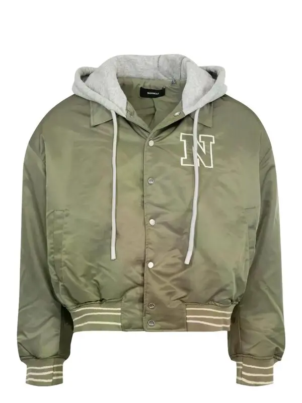 NAHMIAS Hooded Bomber Jacket - Green