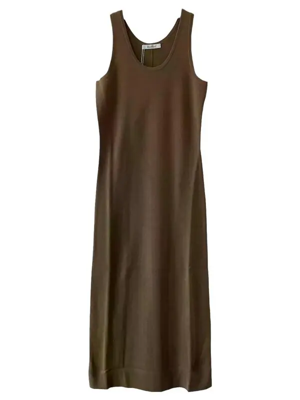 Max Mara Aceri Round-neck Midi Dress - Brown