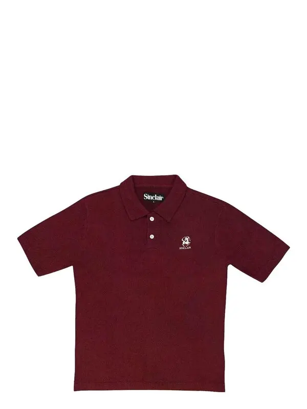 SINCLAIR Logo-embroidered Polo Shirt - Burgundy