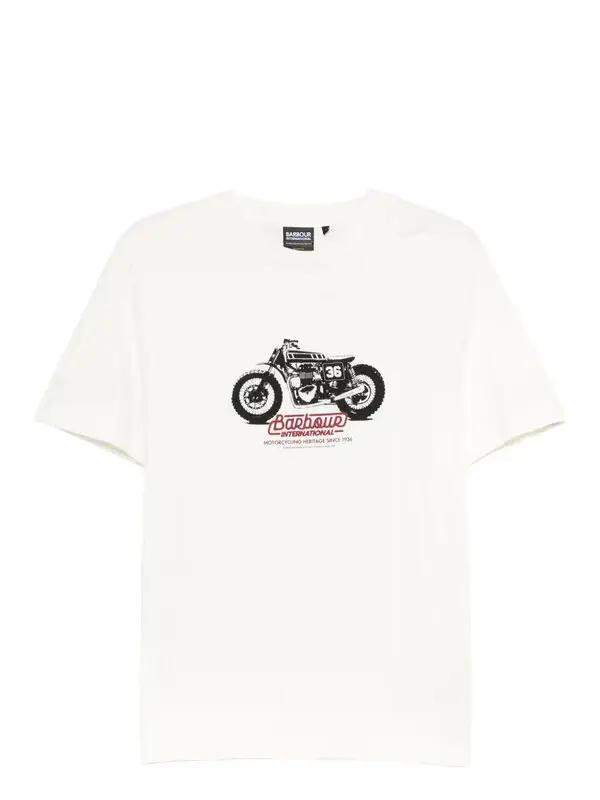 BARBOUR INTERNATIONAL Motorcycle-print T-shirt - White