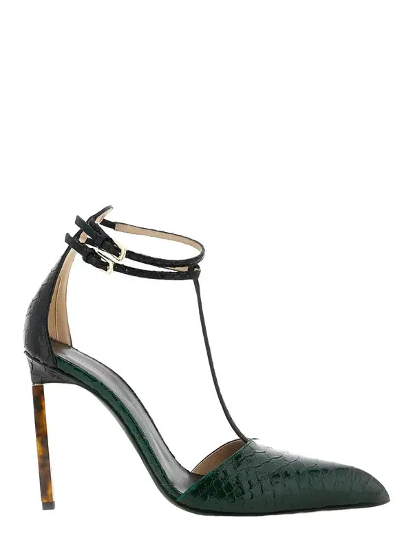 TOM FORD 105mm T-strap Pumps - Green